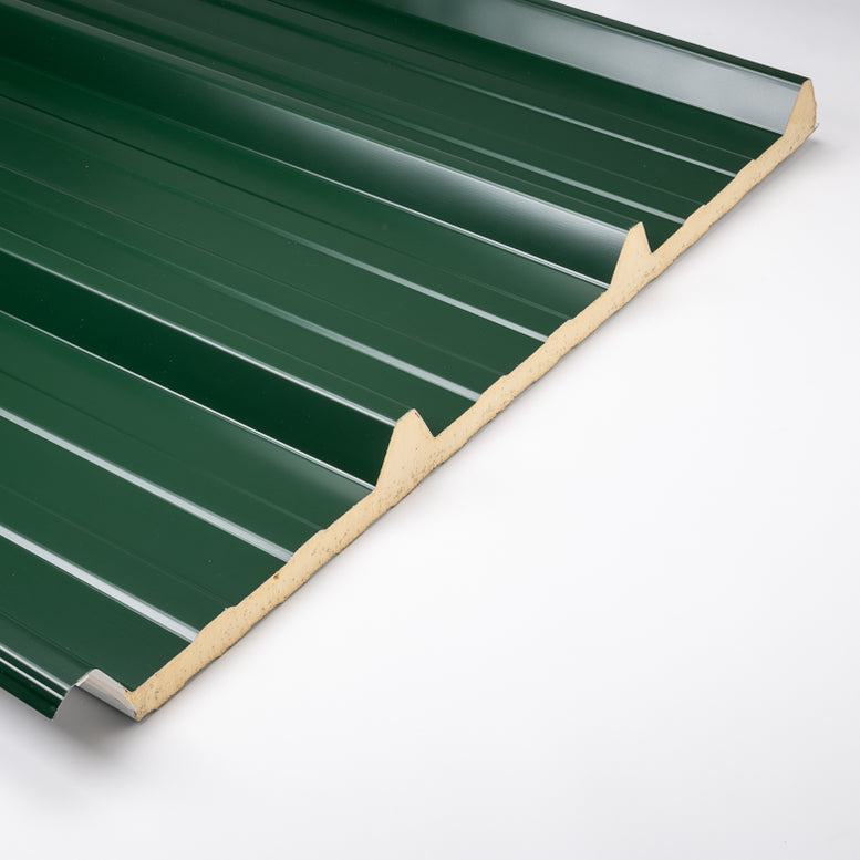 30mm PIR Insulated Roof & Wall Panel – Juniper Green Polyester - FM Ap