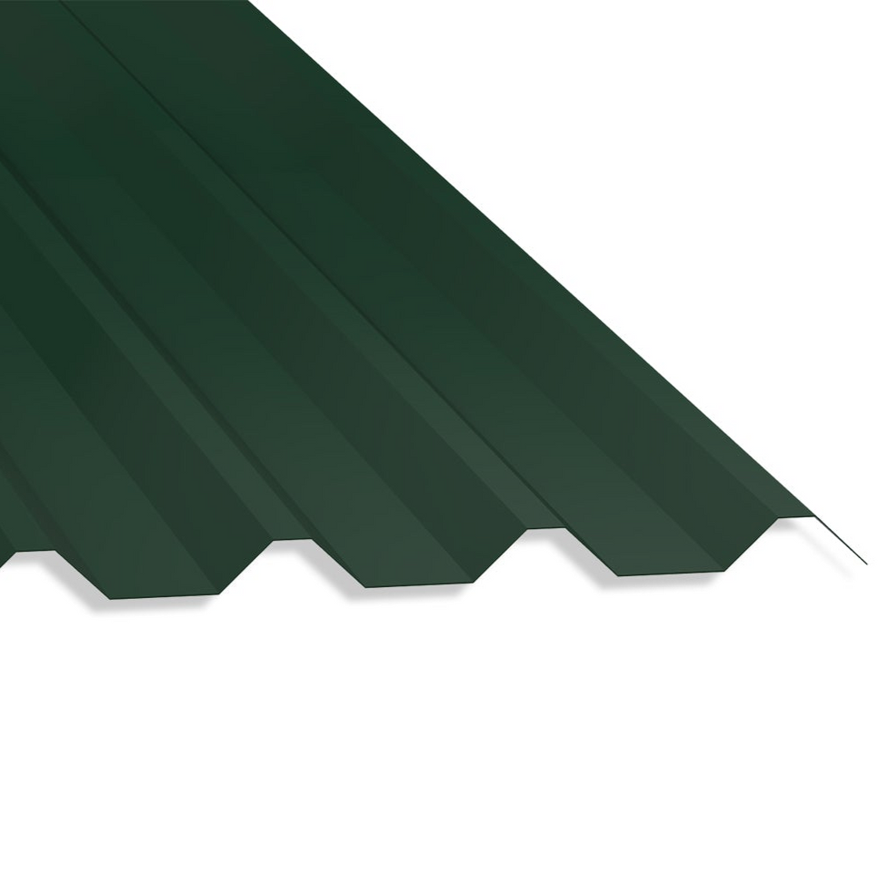 34/1000 Box Profile 0.5 Thick PVC Plastisol Coated Roof Sheet Juniper