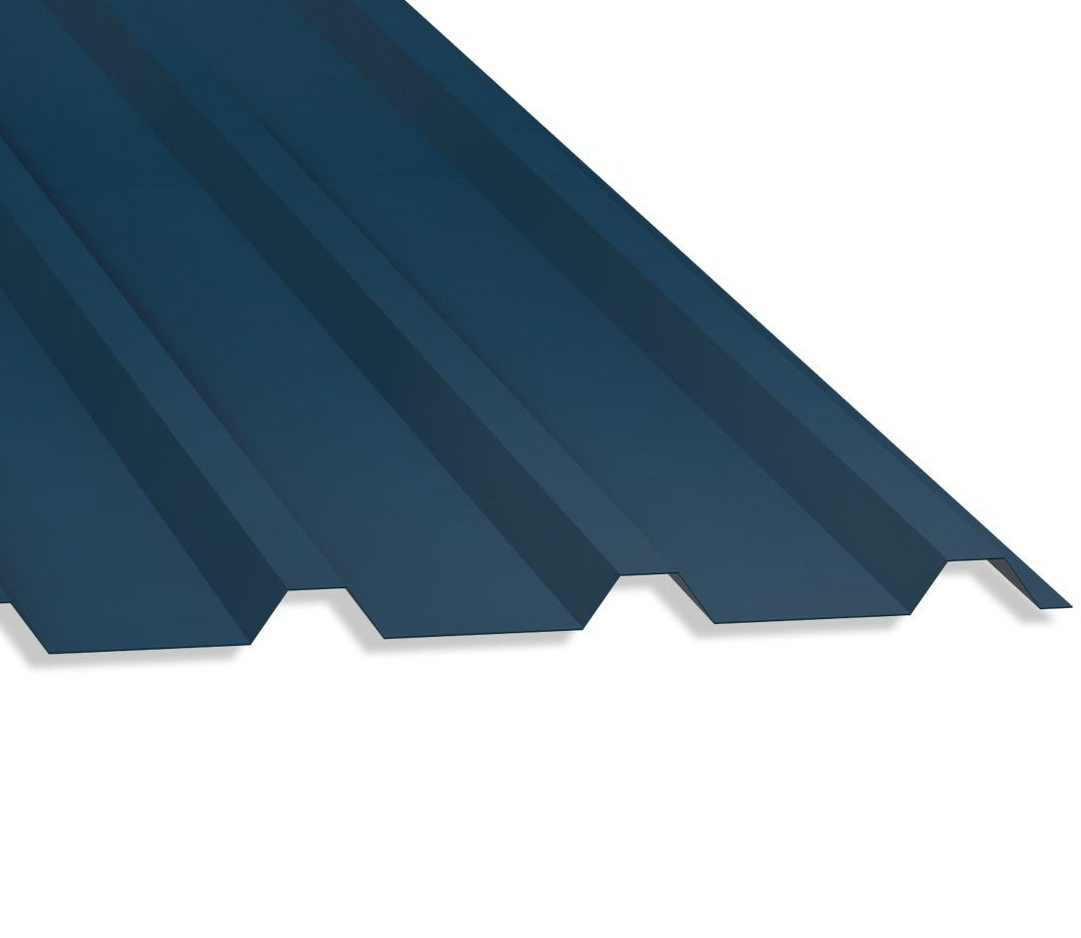 32/1000 Box Profile 0.5 Thick PVC Plastisol Coated Roof Sheet Slate Bl